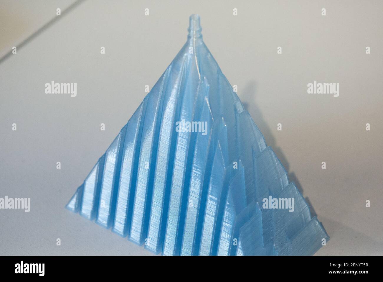 3D-prints from biodegradable plastic made from corn starch seen at ...