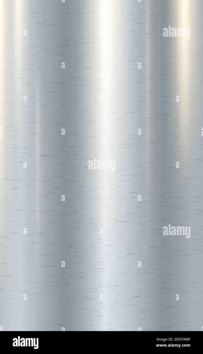 Texture panorama of silver metal with reflection - background Stock ...