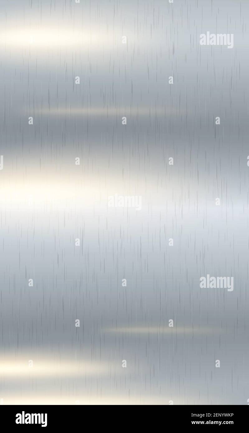 Texture panorama of silver metal with reflection - background Stock ...