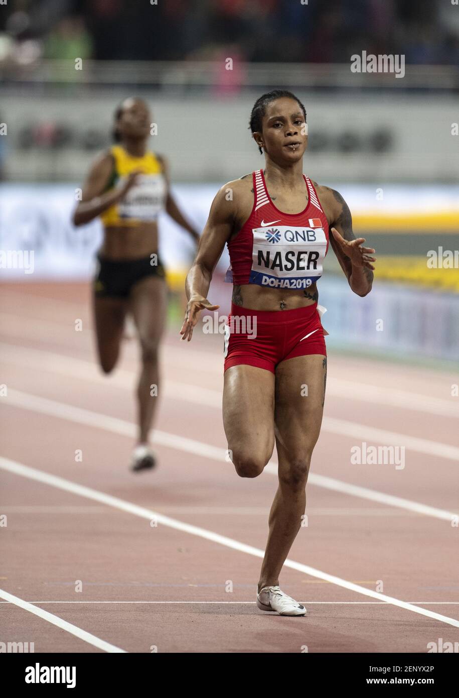 Salwa Eid Naser of Bahrain in action during the women’s 400m-IAAF World ...