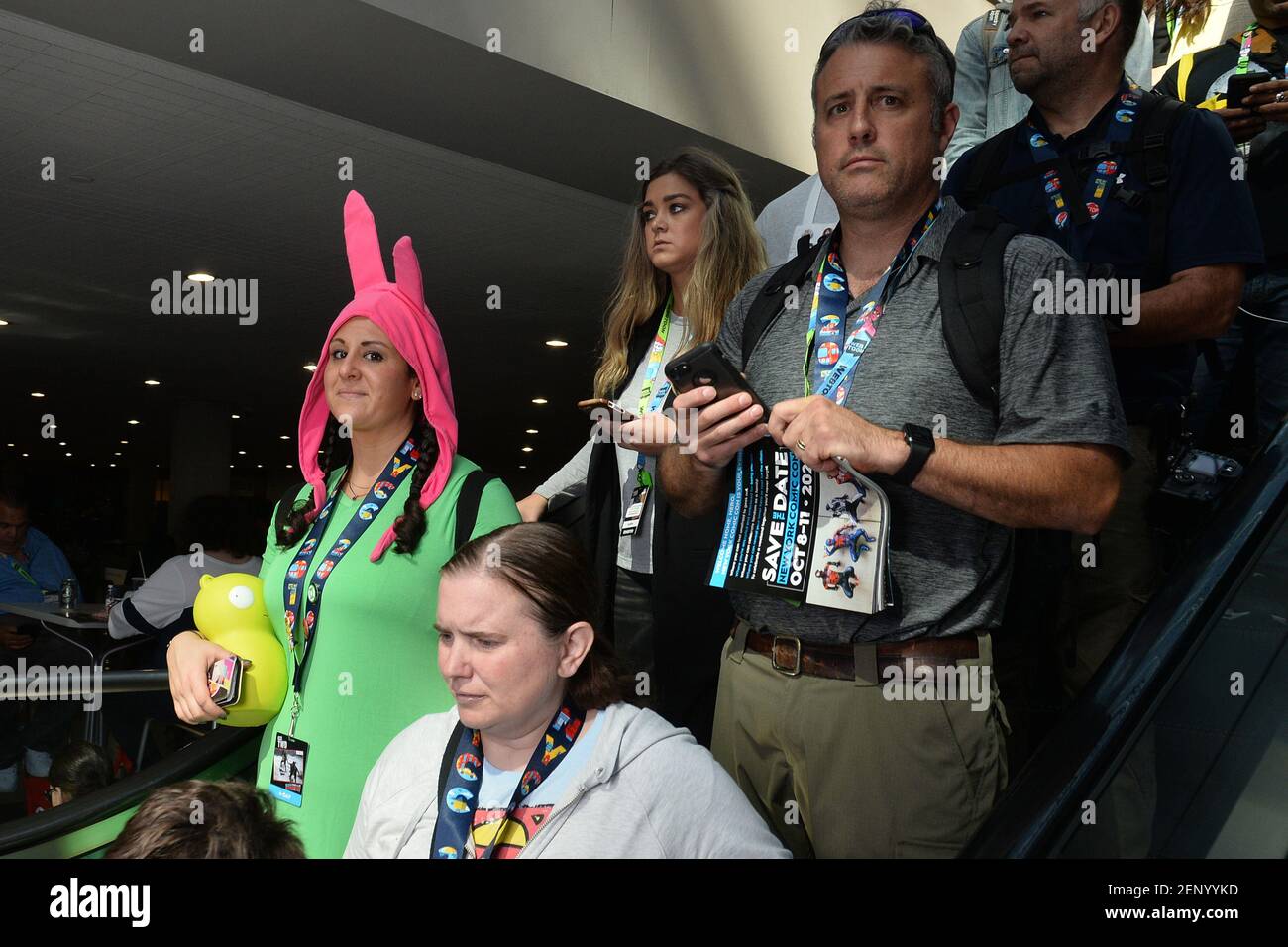 Attendees dress up in costume characters as they attend the 2019 New ...