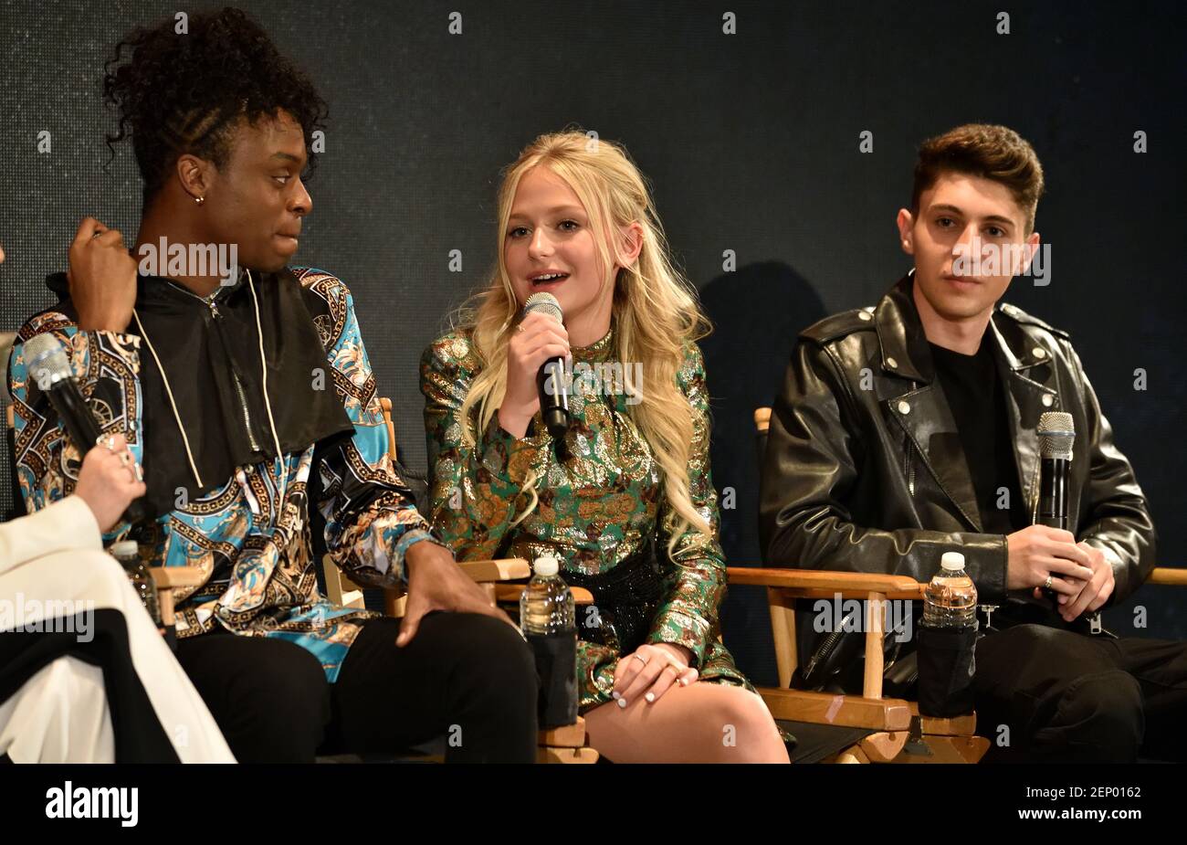 L-R: Actors Austin Crute, Alyvia Alyn Lind and Gregory Kasyan ...