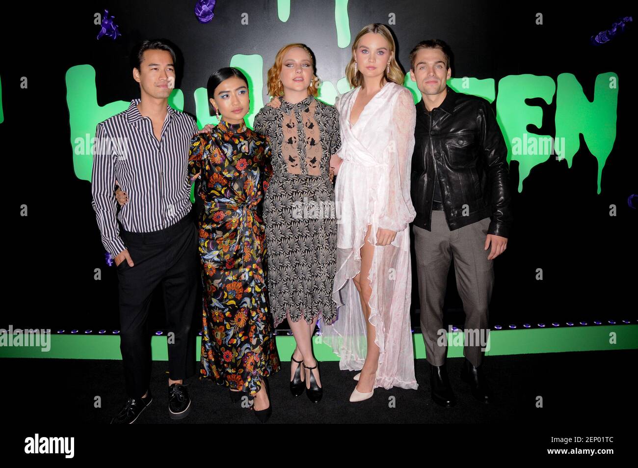 (L-R) Jordan Rodrigues, Brianne Tju, Haley Ramm, Liana Liberato and ...