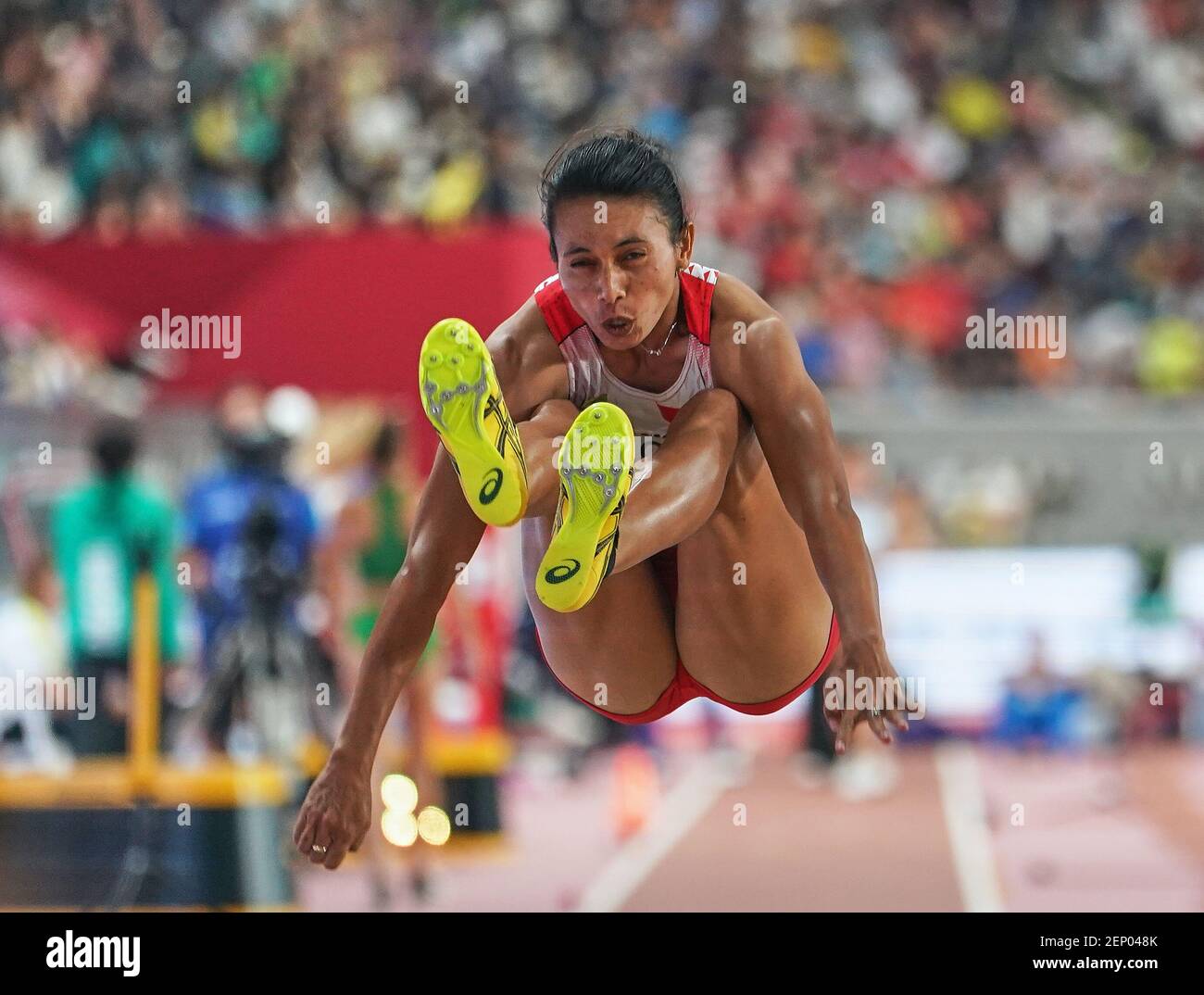 Maria Natalia Londa of Indonesia competing in long jump for women ...