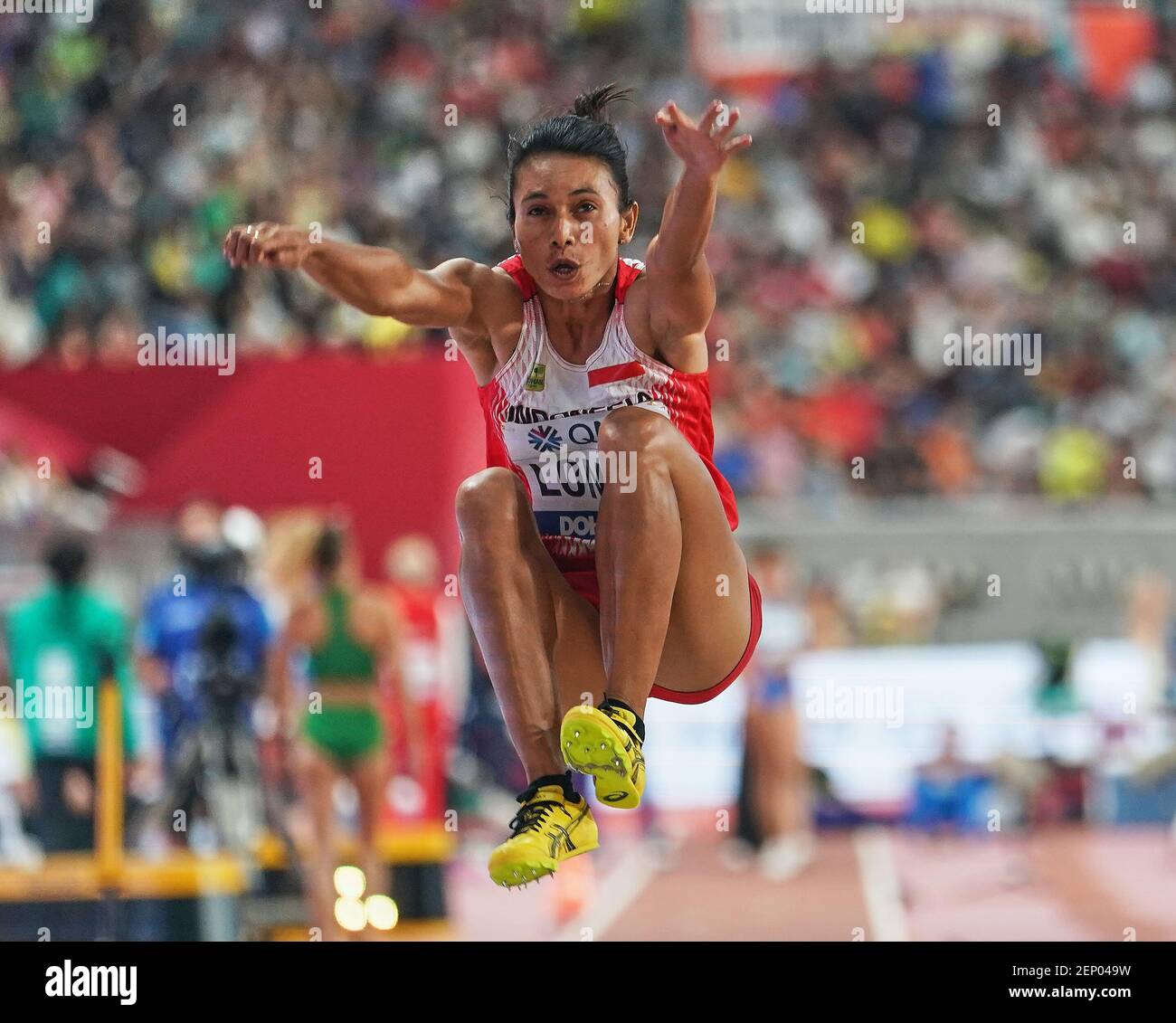 Maria Natalia Londa of Indonesia competing in long jump for women ...