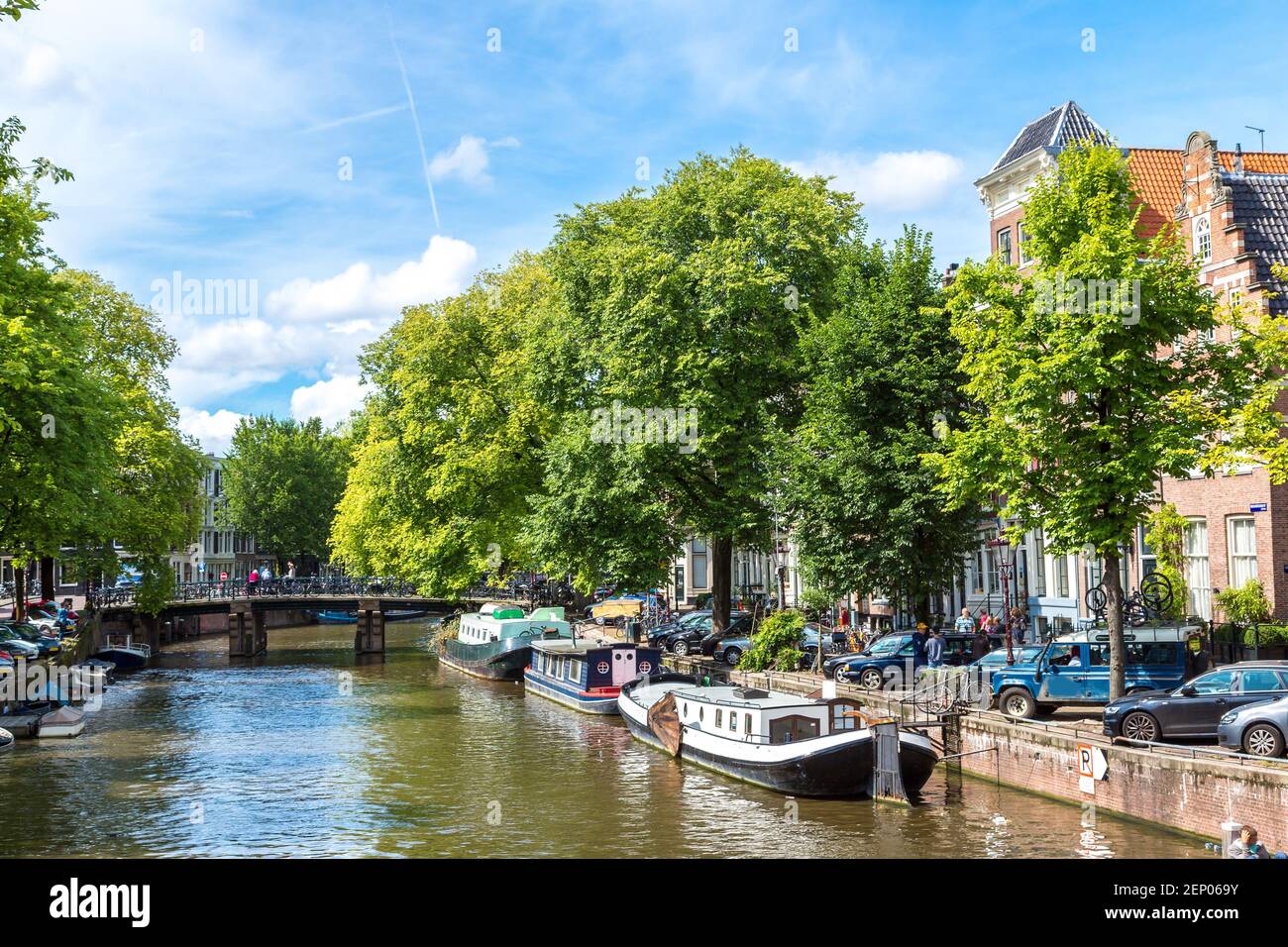 Canals of Amsterdam. Amsterdam is the capital and most populous city of the Netherlands Stock ...