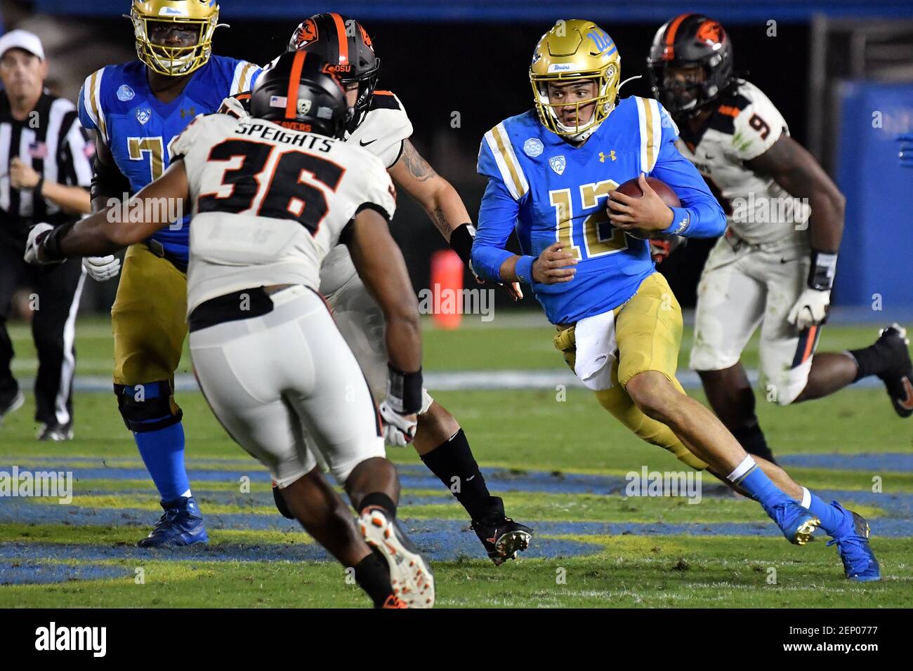October 5, 2019 Pasadena, CA.UCLA Bruins quarterback Austin Burton (12 ...
