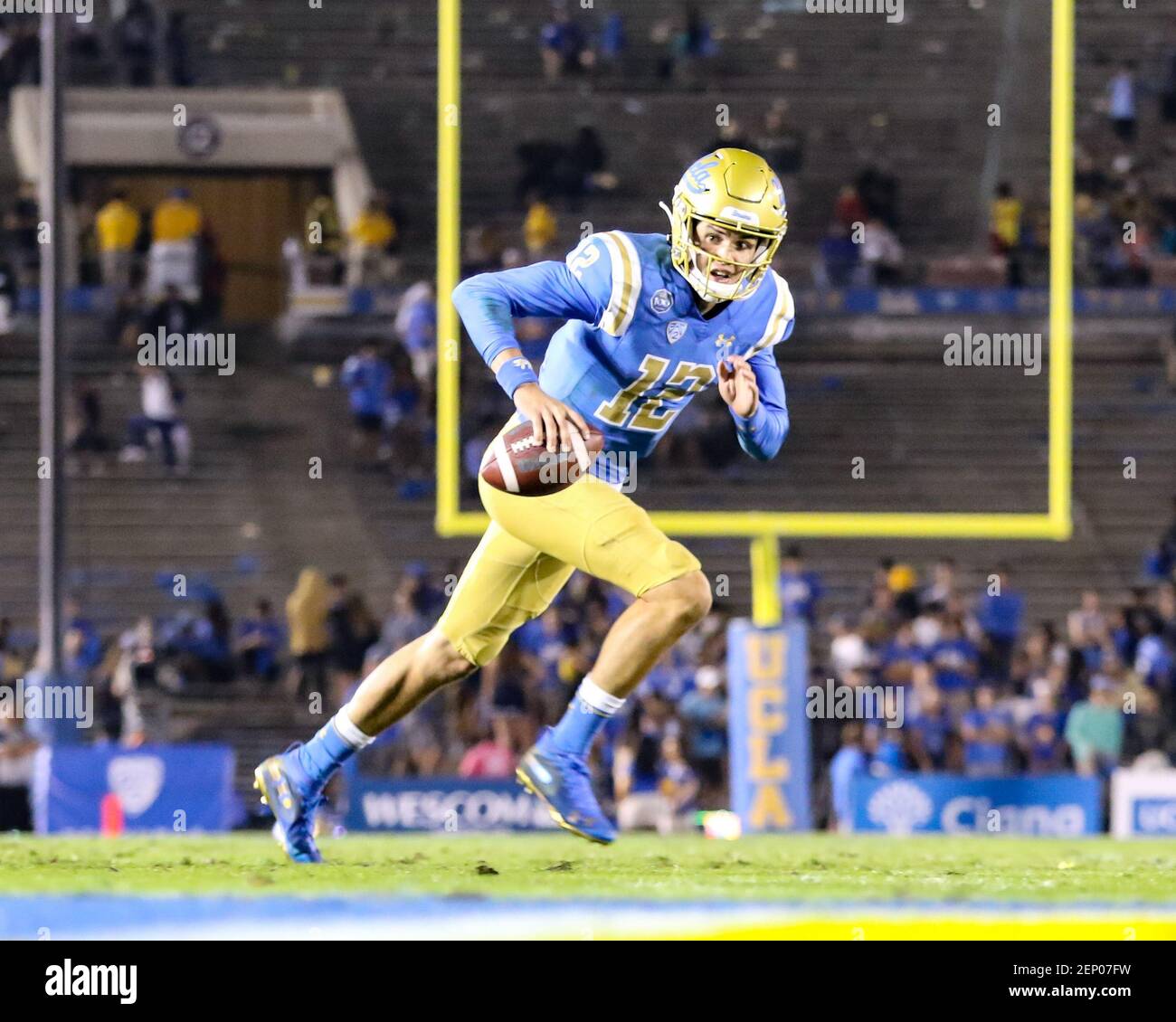 October 05, 2019 Pasadena CA,..UCLA Bruins quarterback Austin Burton ...