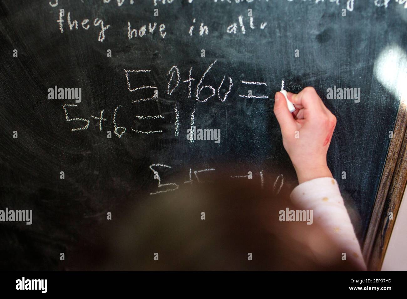 Chalkboard with math equations hi-res stock photography and images - Alamy