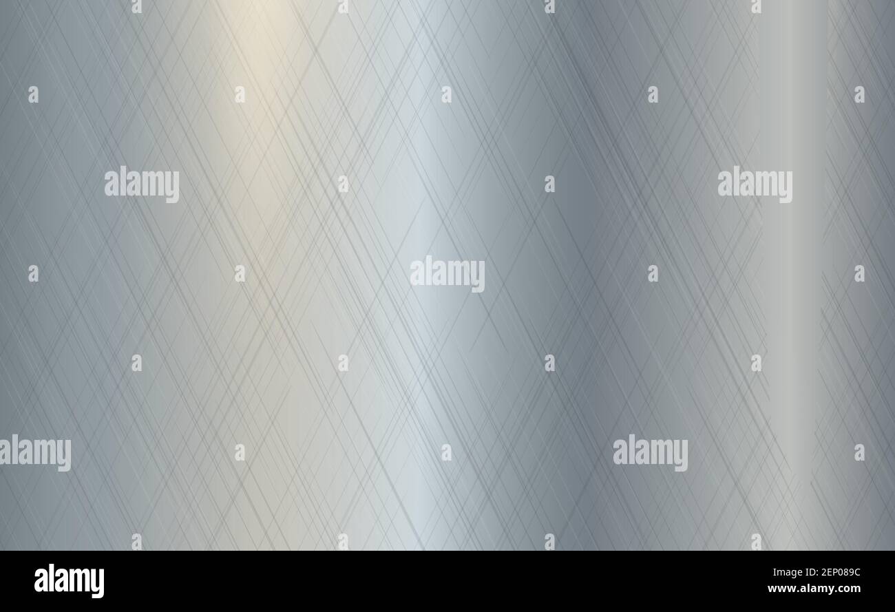 Texture panorama of silver metal with reflection - background Stock ...