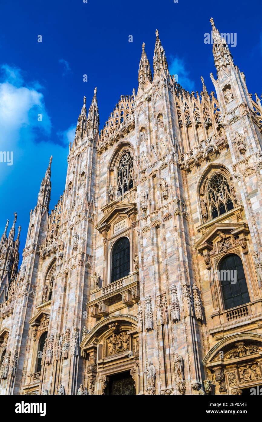 Famous Milan Cathedral, Duomo in a beautiful summer day, Italy Stock ...