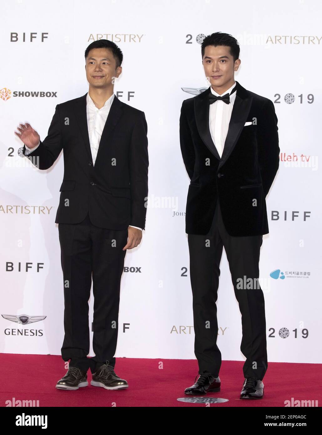 Taiwanese actor Roy Chiu, arrives red carpet for opening ceremony of the 24th Busan ...