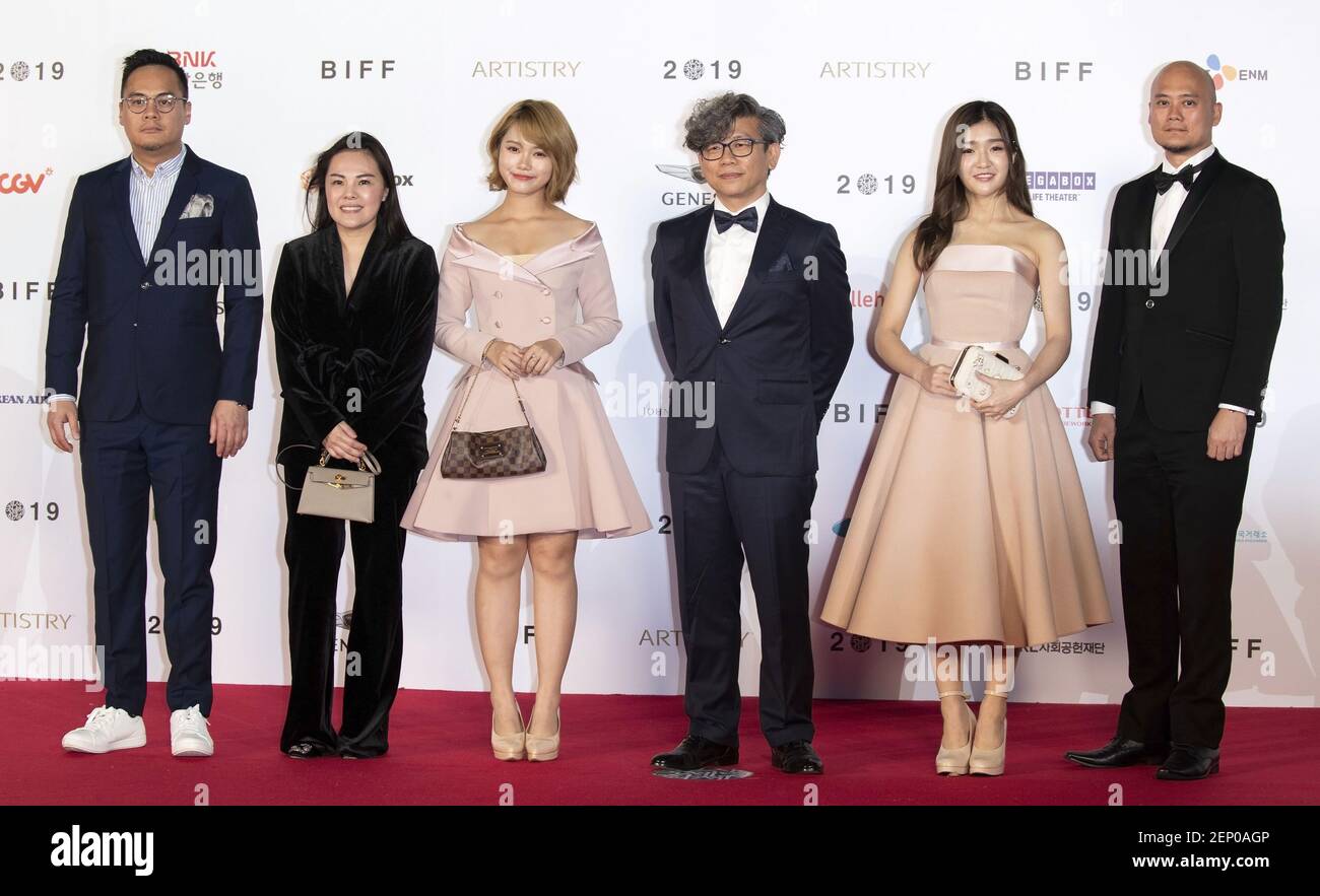 Thailand actors Jennis Oprasert, Praewa Suthamphong, director Kongdej Jaturanrasmee, arrives red ...