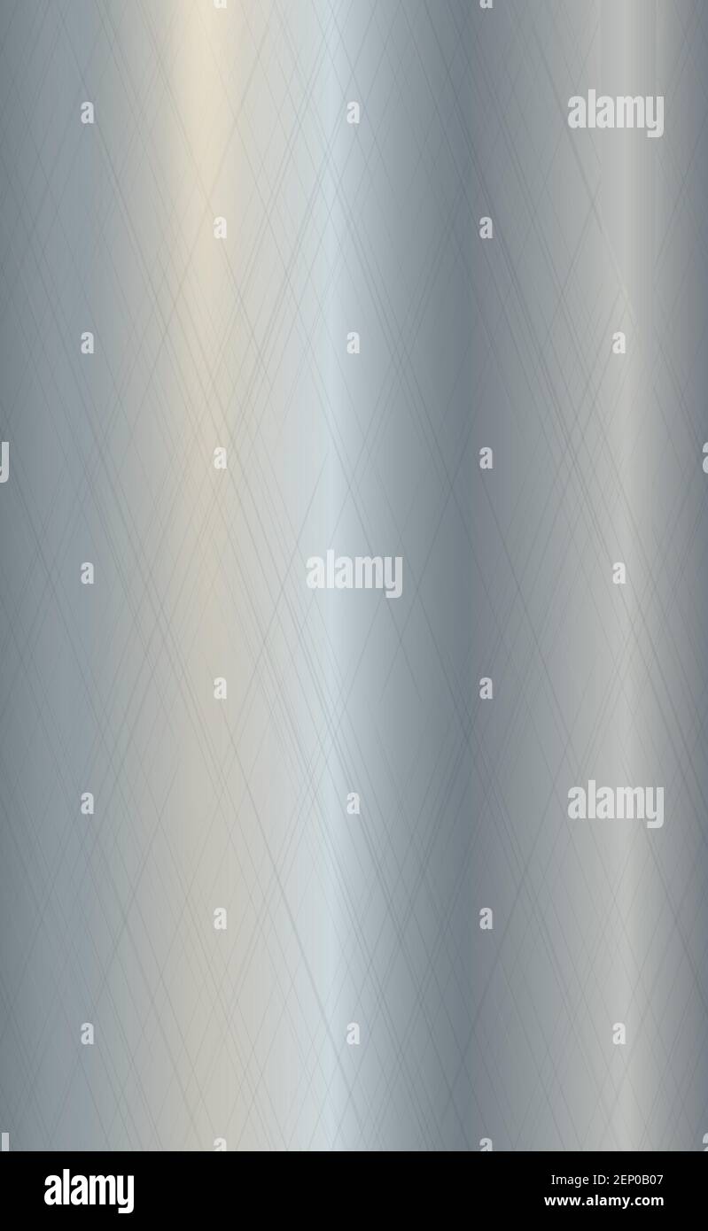 Texture panorama of silver metal with reflection - background Stock ...