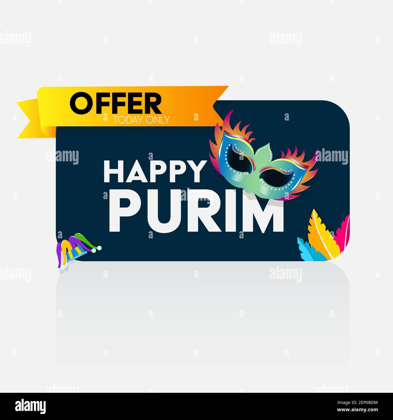 Happy Purim Carnival Mask Banner Holiday Background Stock Vector Image ...