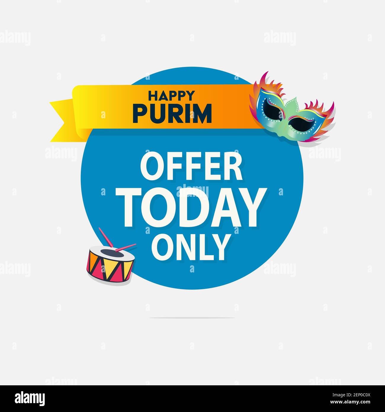 Happy purim template greeting card hi-res stock photography and images ...