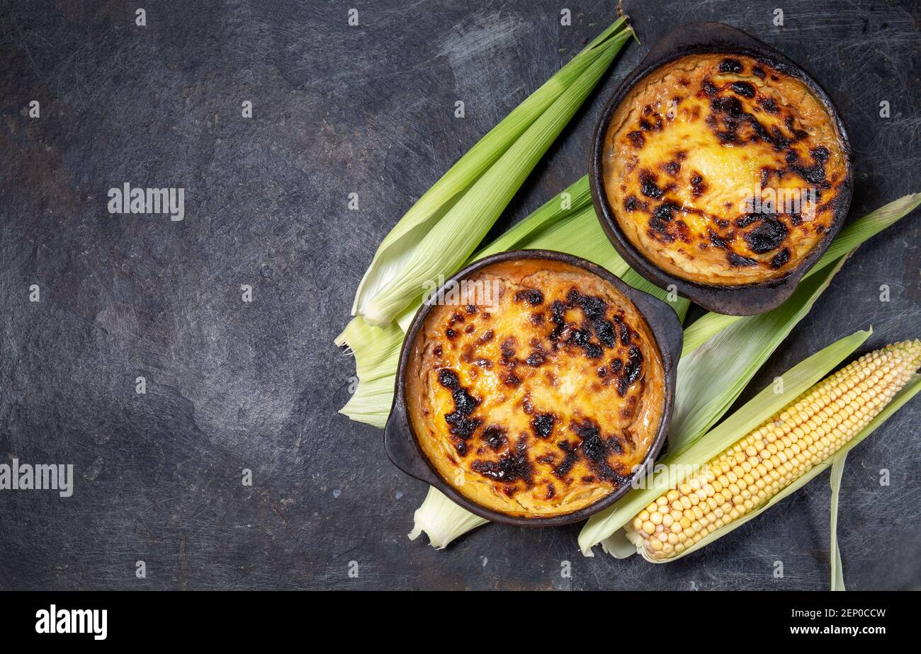 Chile corn pie hi-res stock photography and images - Alamy