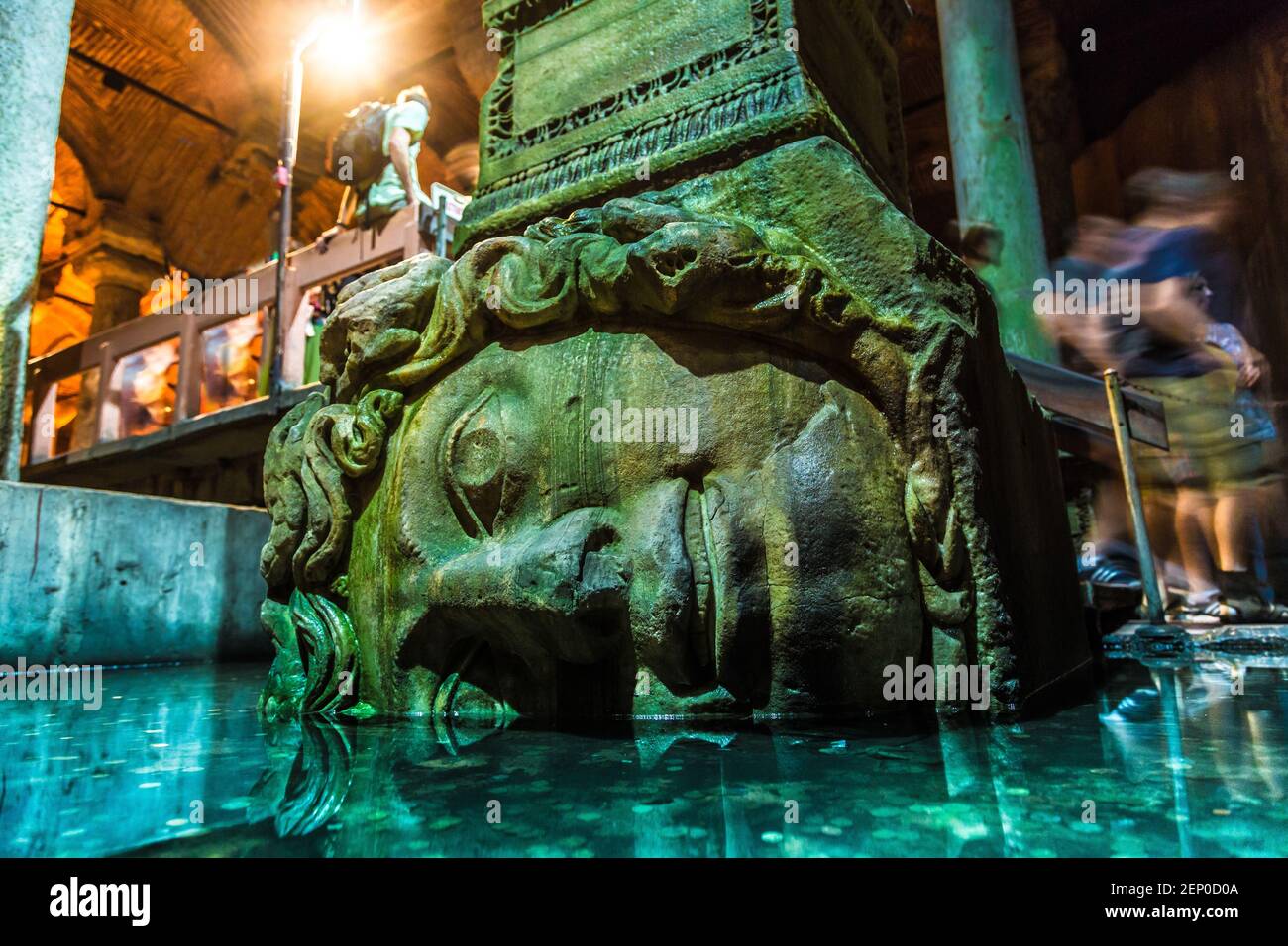 ISTANBUL - AUGUST 8: Medusa head in the Basilica Cistern, August 8 ...