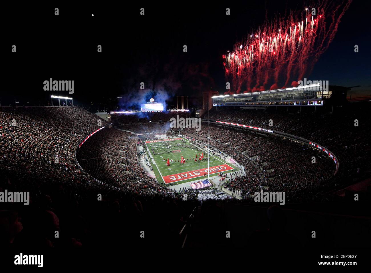 Ohio State Football Stadium At Night