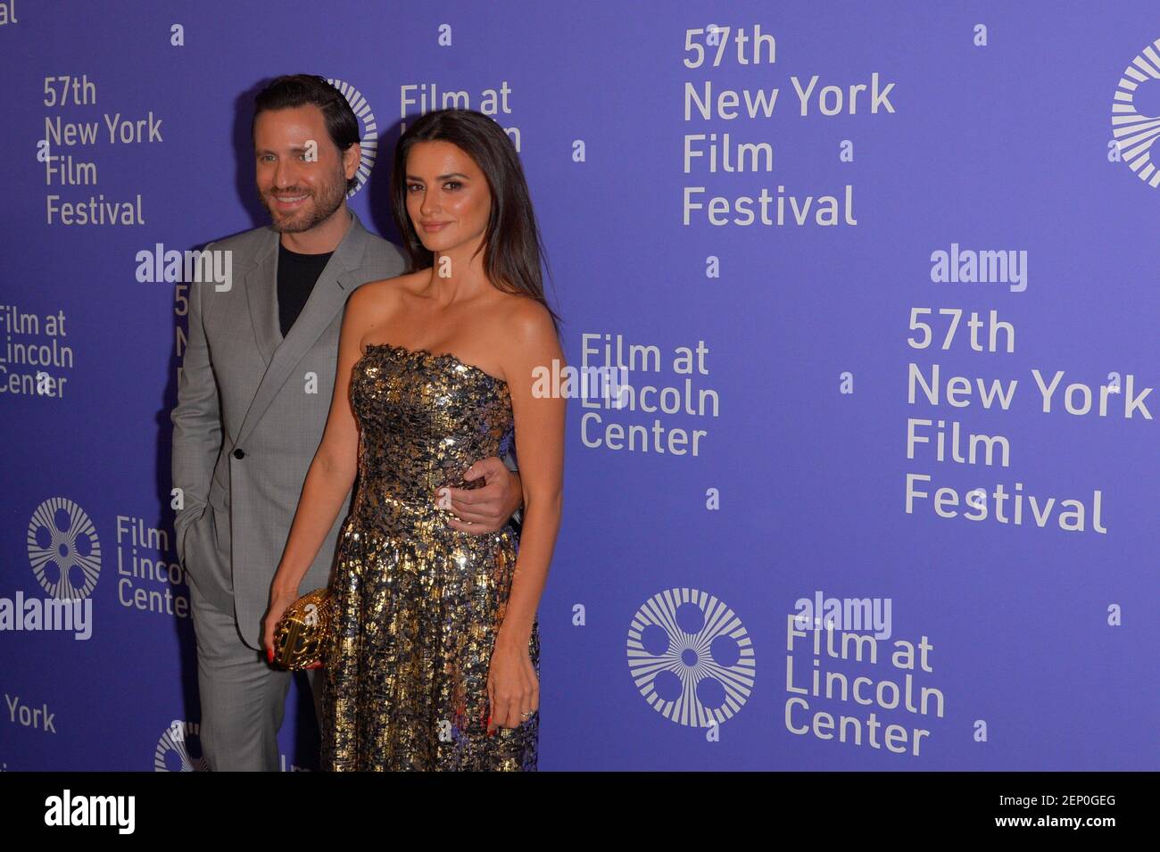 Edgar Ramirez and Penelope Cruz attend the 57th New York Film Festival ...