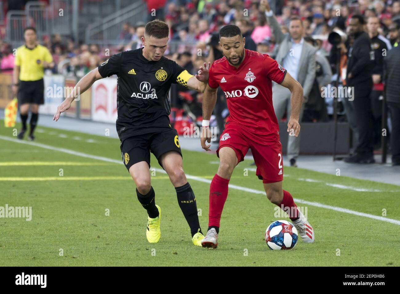 Wil Trapp (L) and Justin Morrow (R) in action during the MLS (Major ...