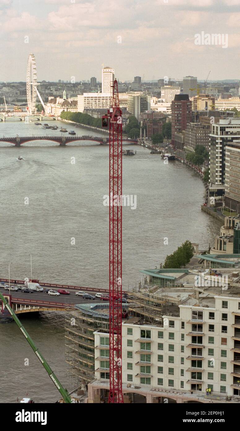 St George wharf under construction,2001 Stock Photo - Alamy
