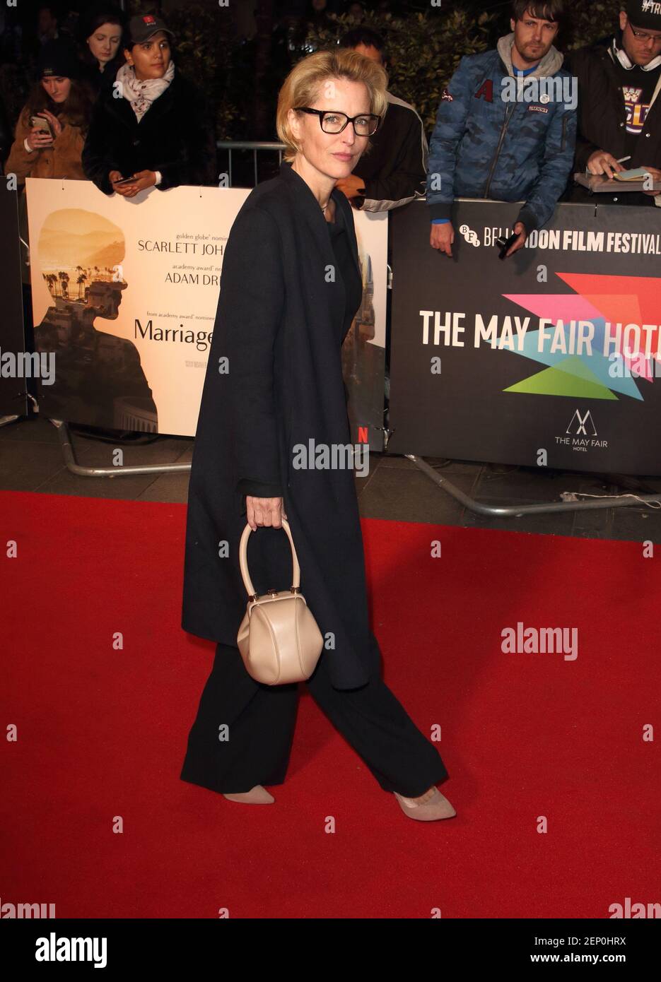 Gillian Anderson attends The BFI 63rd London Film Festival Mayfair ...