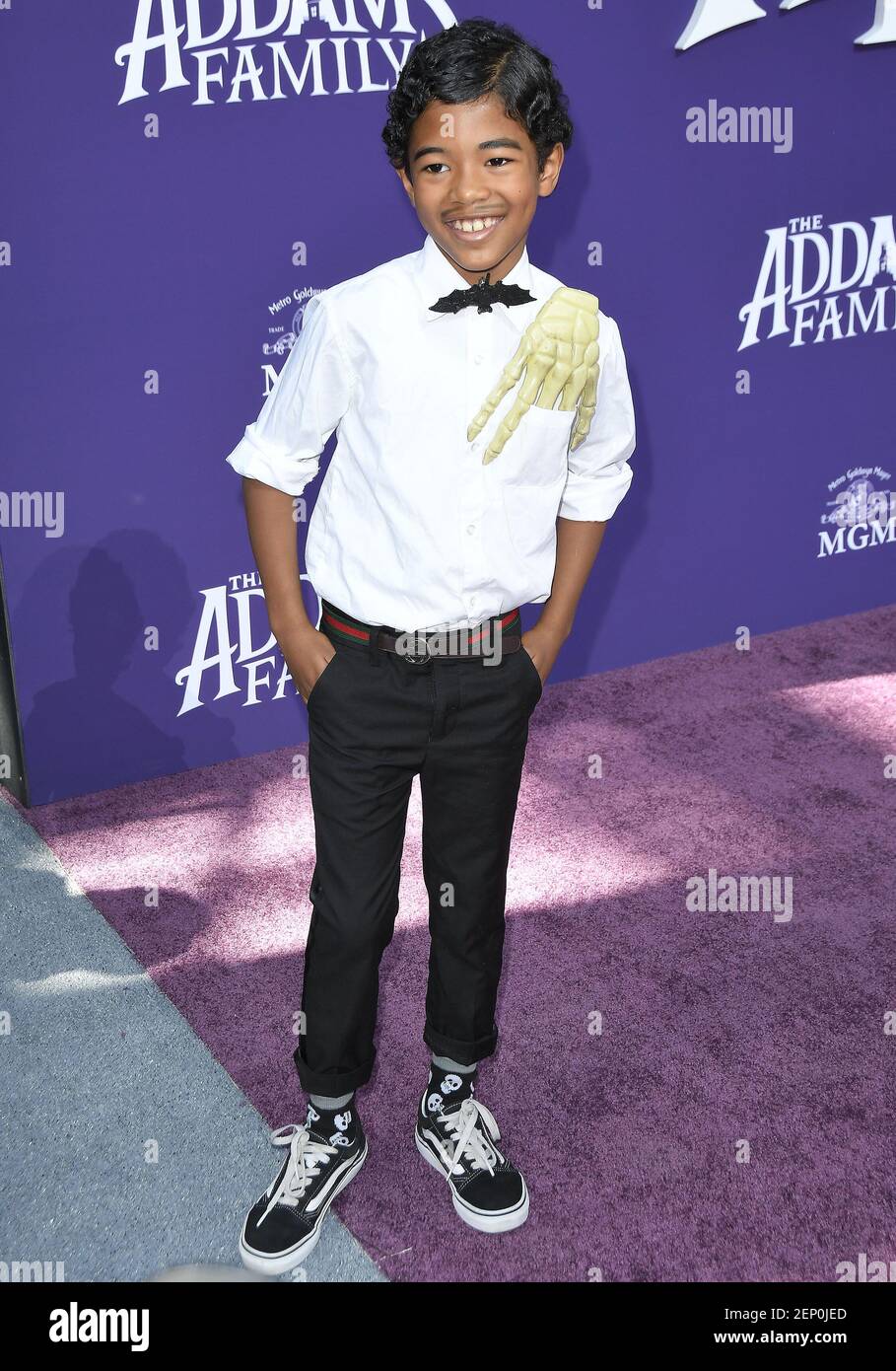 Jakari Fraser arrives at THE ADDAMS FAMILY Los Angeles Premiere held at ...
