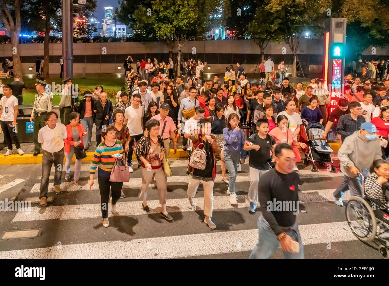 The Bund, a waterfront area in central of the city, is crowded with ...