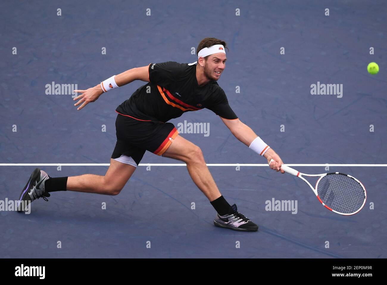 British professional tennis player Cameron Norrie competes against ...