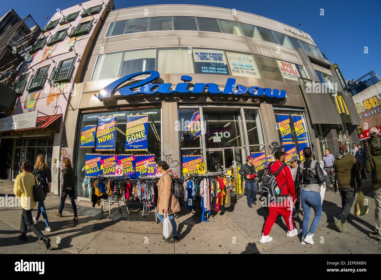 Local clothing chain Rainbow Stores announces it is closing its Delancey Street store in the ...