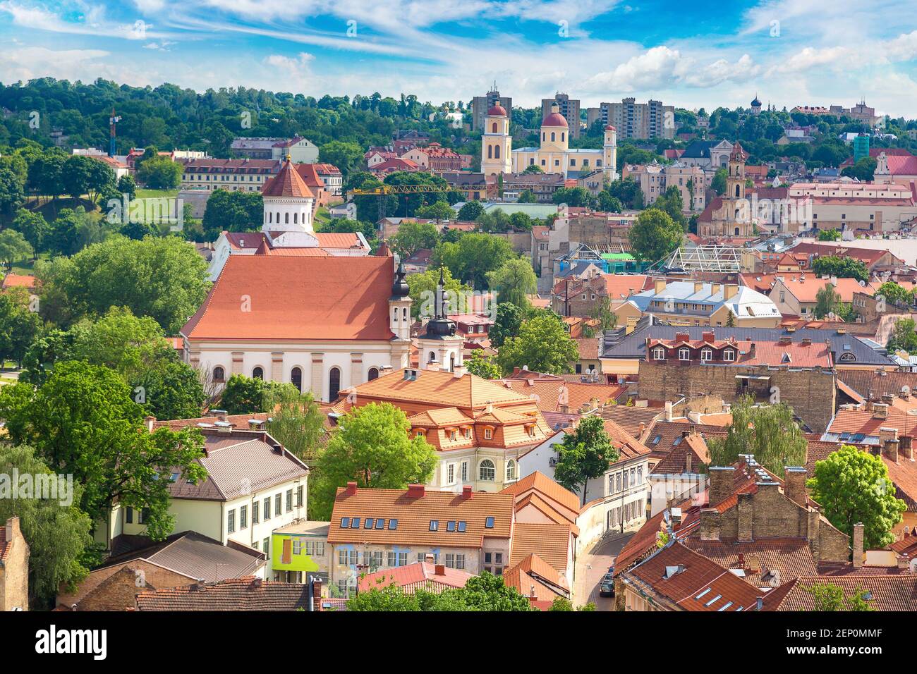 Vilnius cityscape in a beautiful summer day, Lithuania Stock Photo - Alamy