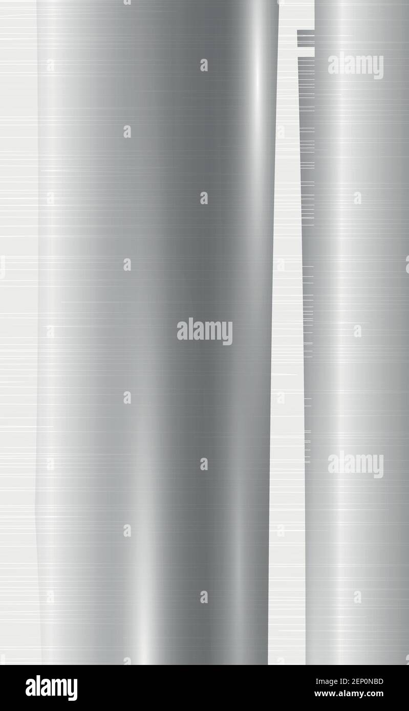 Texture panorama of silver metal with reflection - background Stock ...