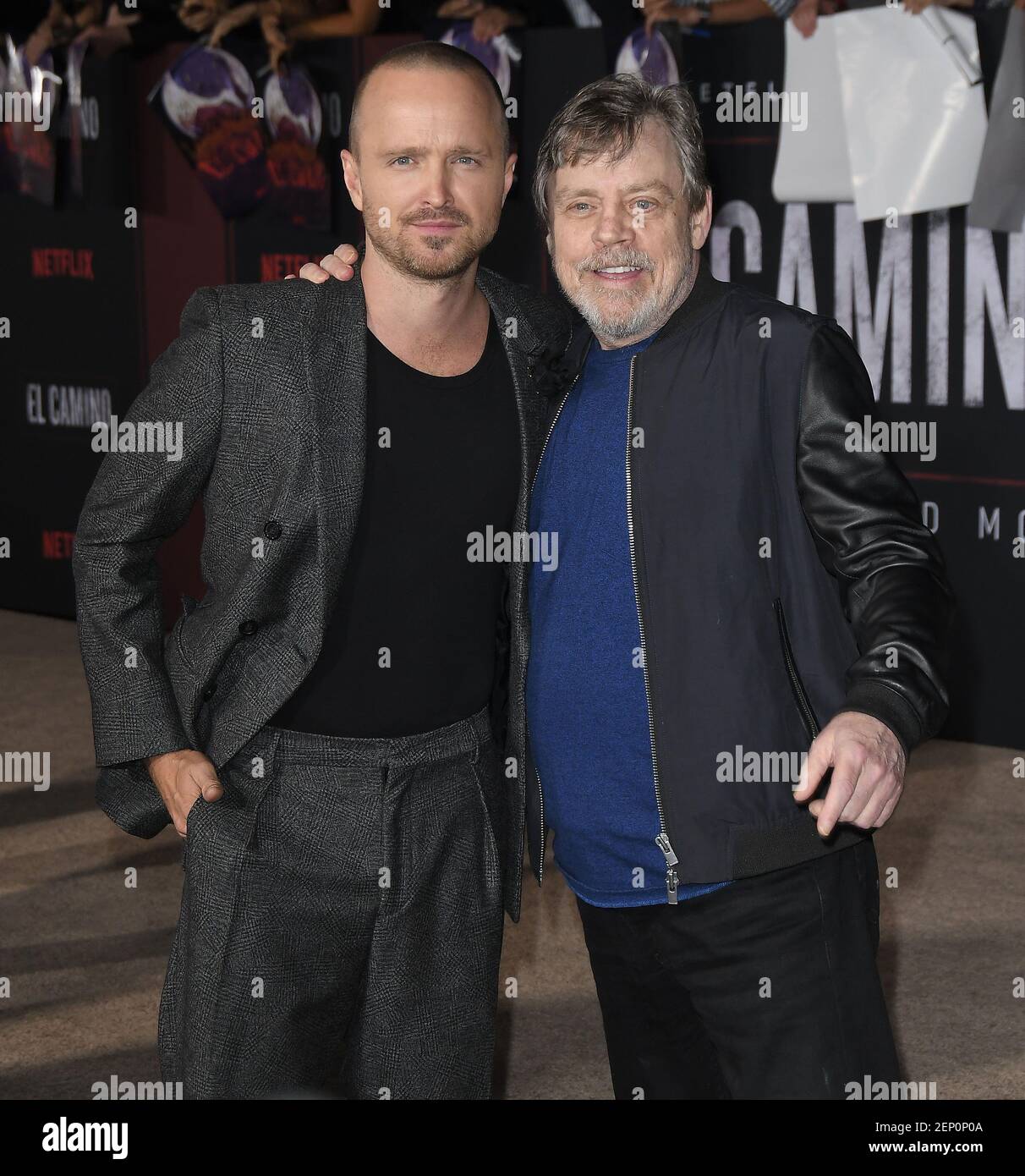 (L-R) Aaron Paul and Mark Hamill at Netflix's EL CAMINO: A BREAKING BAD ...