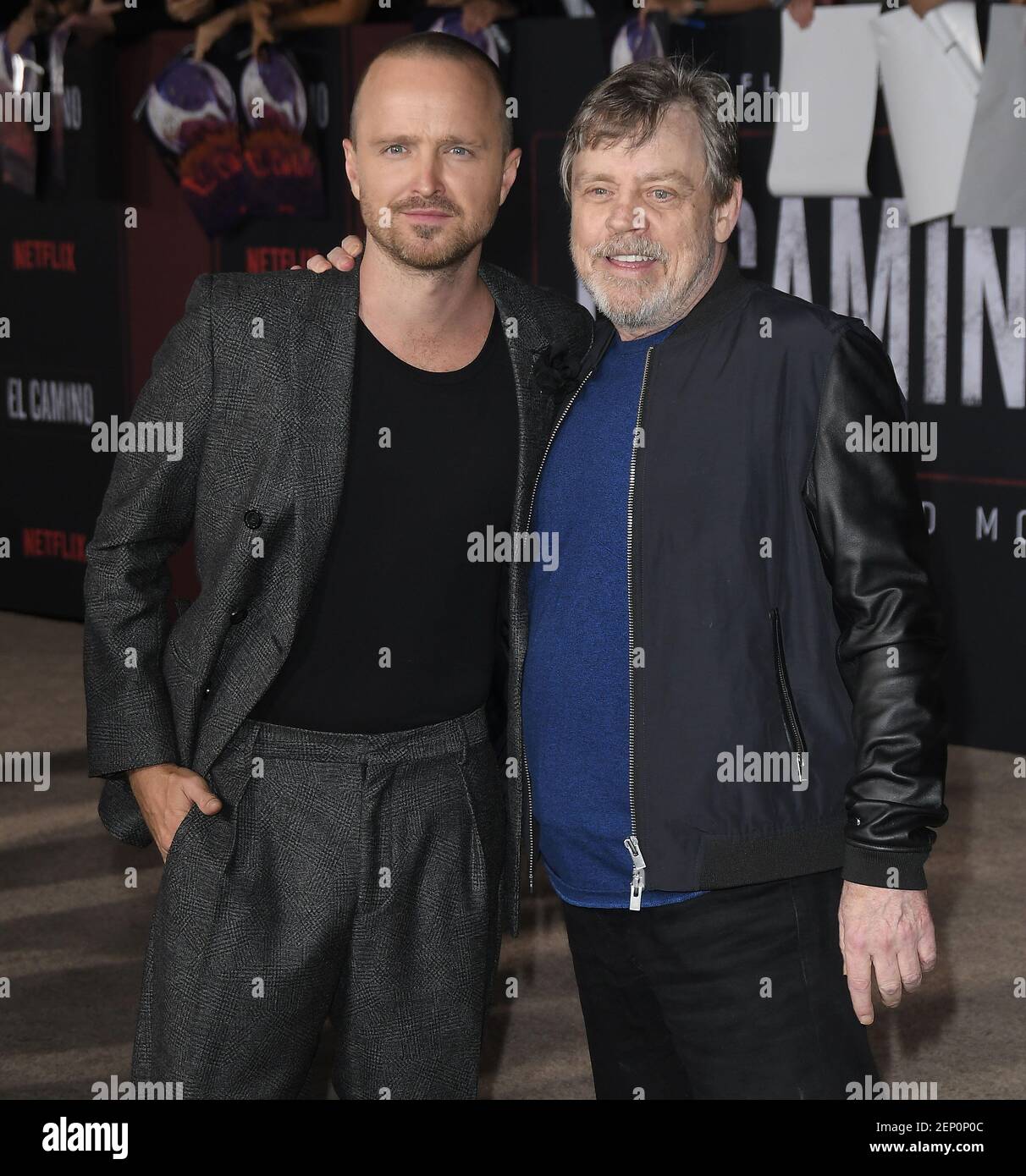 (L-R) Aaron Paul and Mark Hamill at Netflix's EL CAMINO: A BREAKING BAD ...