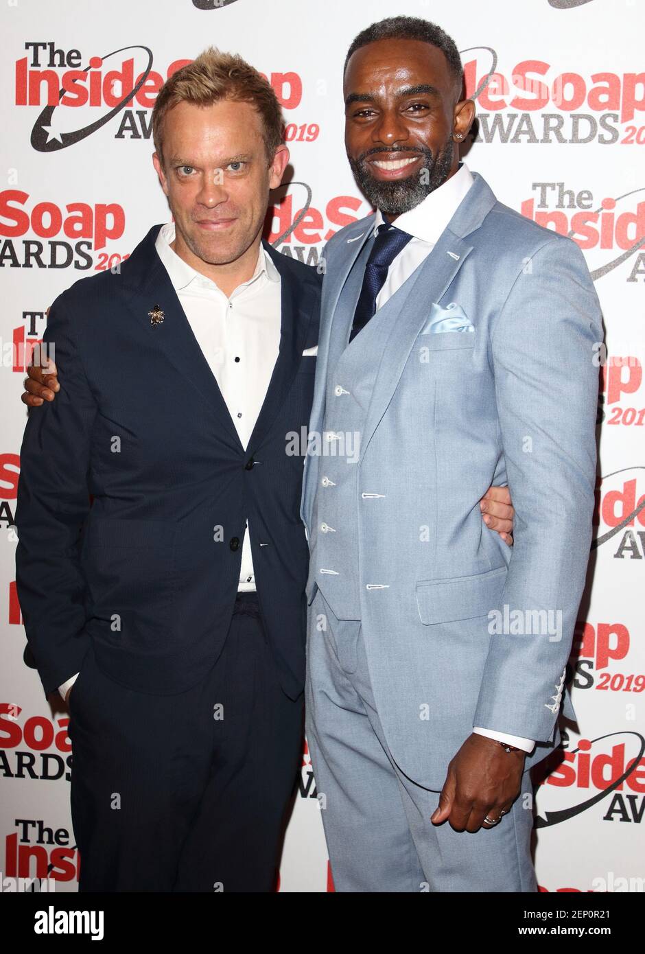 William Beck and Charles Venn attend the Inside Soap Awards at the Sway Nightclub in London ...