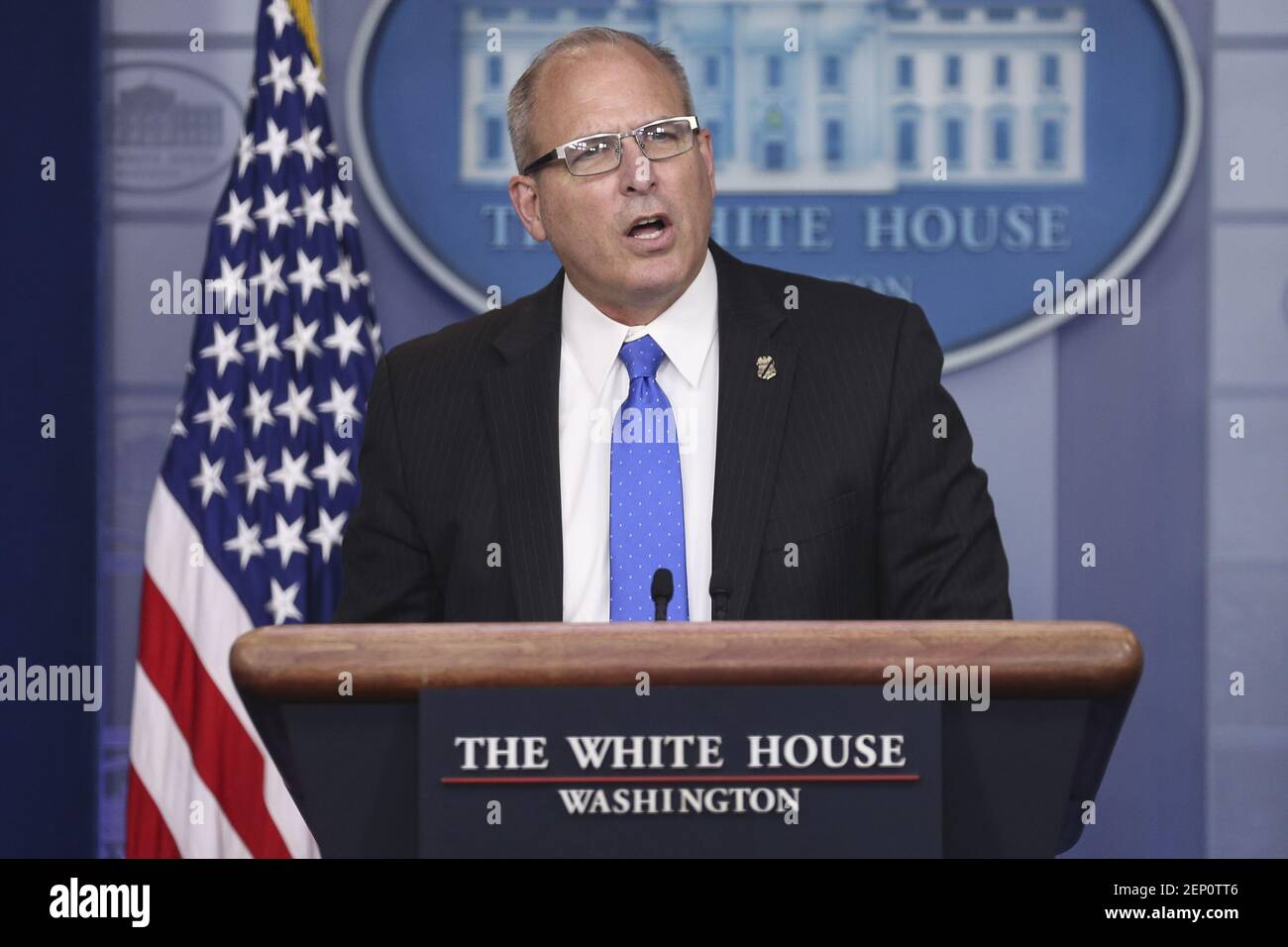 Acting Commissioner of Customs and Border Protection Mark Morgan speaks ...