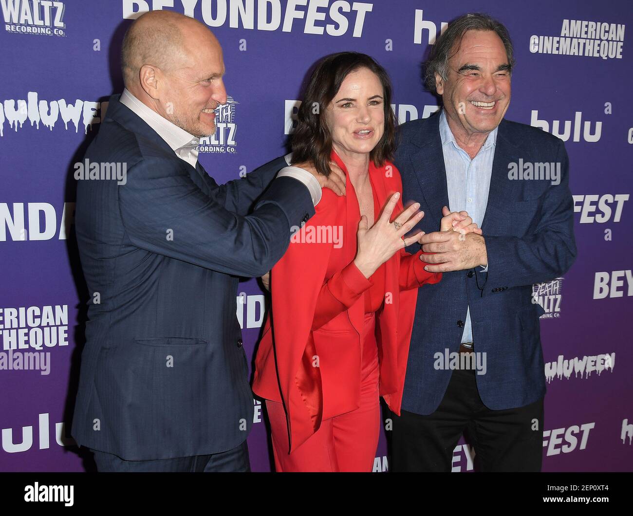 (L-R) Woody Harrelson, Juliette Lewis and Director Oliver Stone at the ...