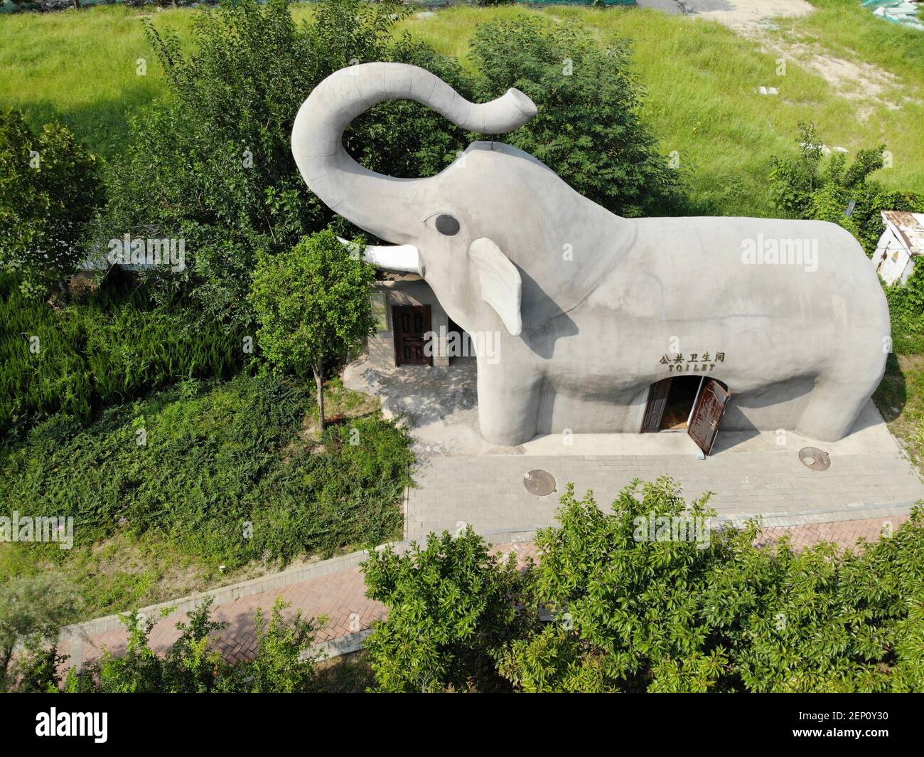 Picture of the elephant-shape public toilet in Zhengzhou city, central ...