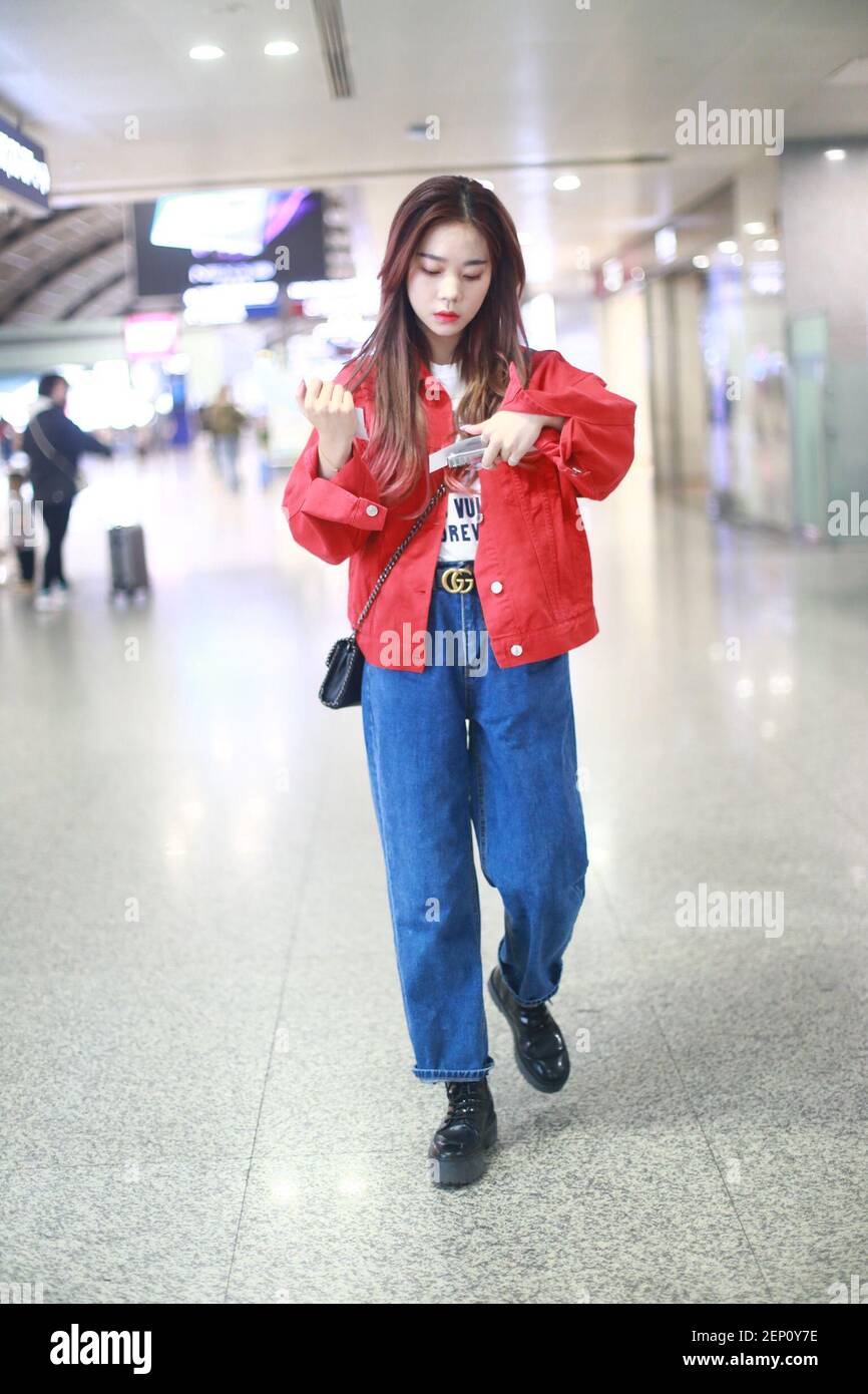 Zhang Zining, member of Chinese idol girl group Rocket Girls 101 ...