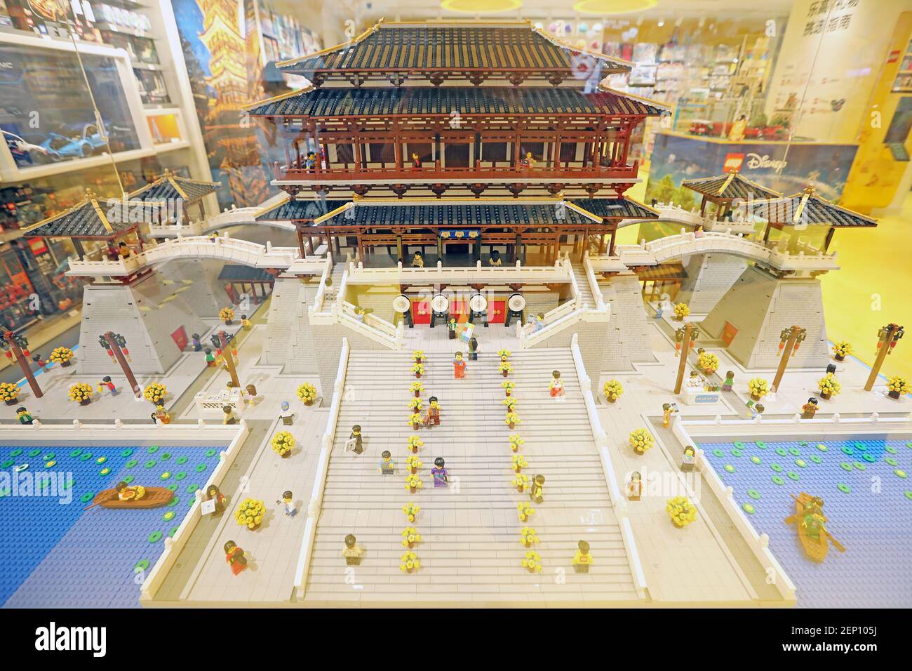 Picture of the Tang-dynasty toy block city in Xi'an, central China's ...