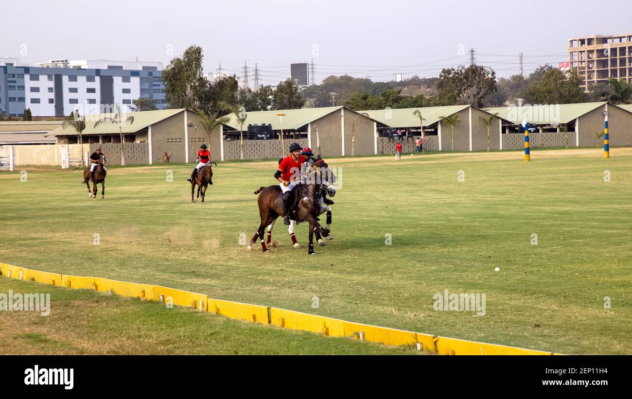 Horse and rider polo match game Accra Ghana. Polo a horseback mounted ...