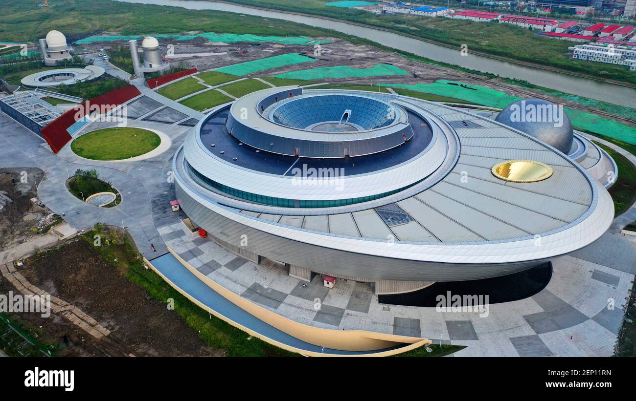 An aerial view of Shanghai Planetarium, which covers 38,000 square ...