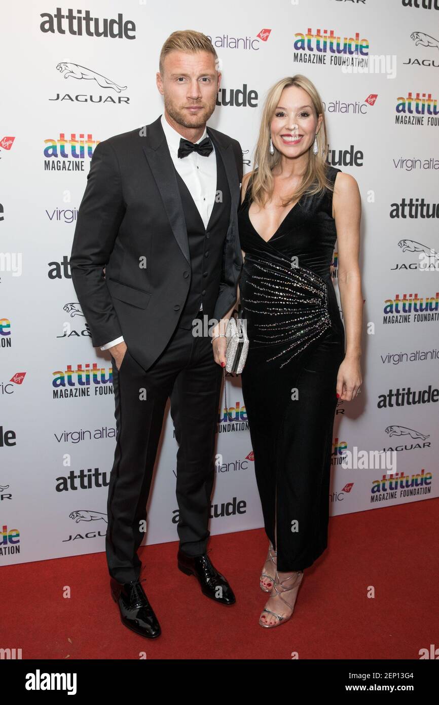 Freddie Flintoff and Rachael Wools Flintoff attend the Virgin Atlantic ...