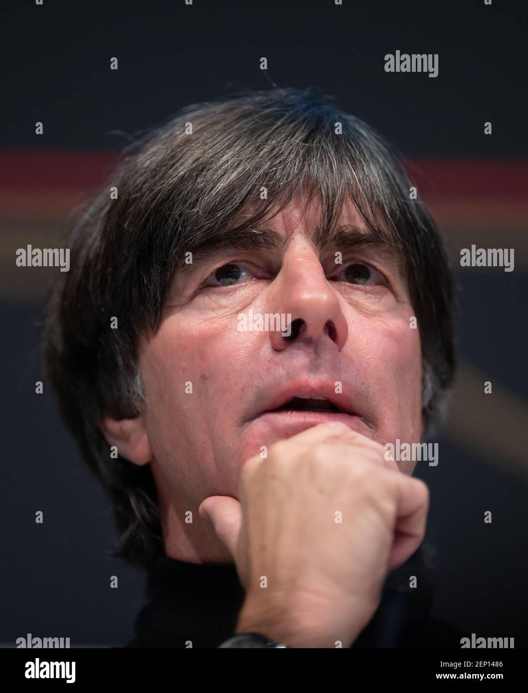Germany national team head coach Joachim Loew during a press conference ...