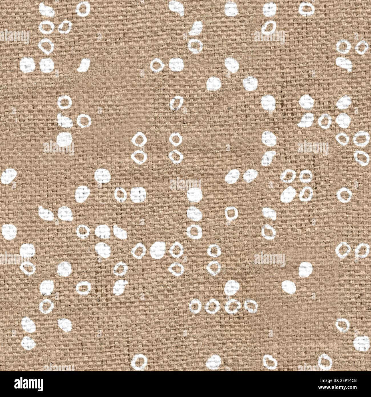 Seamless burlap with white paint pattern overlay Stock Photo - Alamy