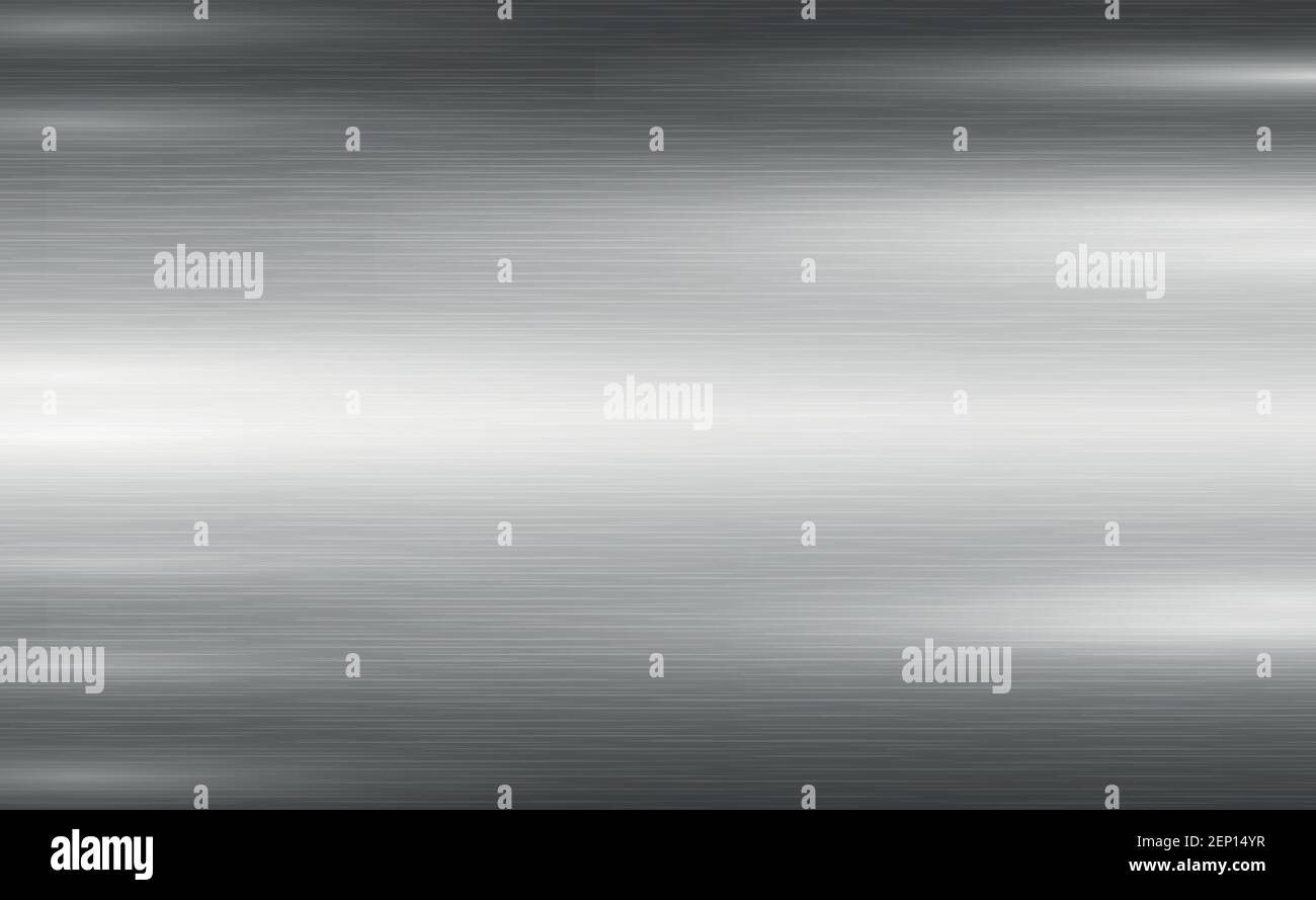 Texture panorama of silver metal with reflection - background Stock ...