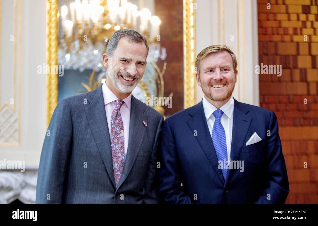 King Willem-Alexander during a visit with the King of Spain, King ...