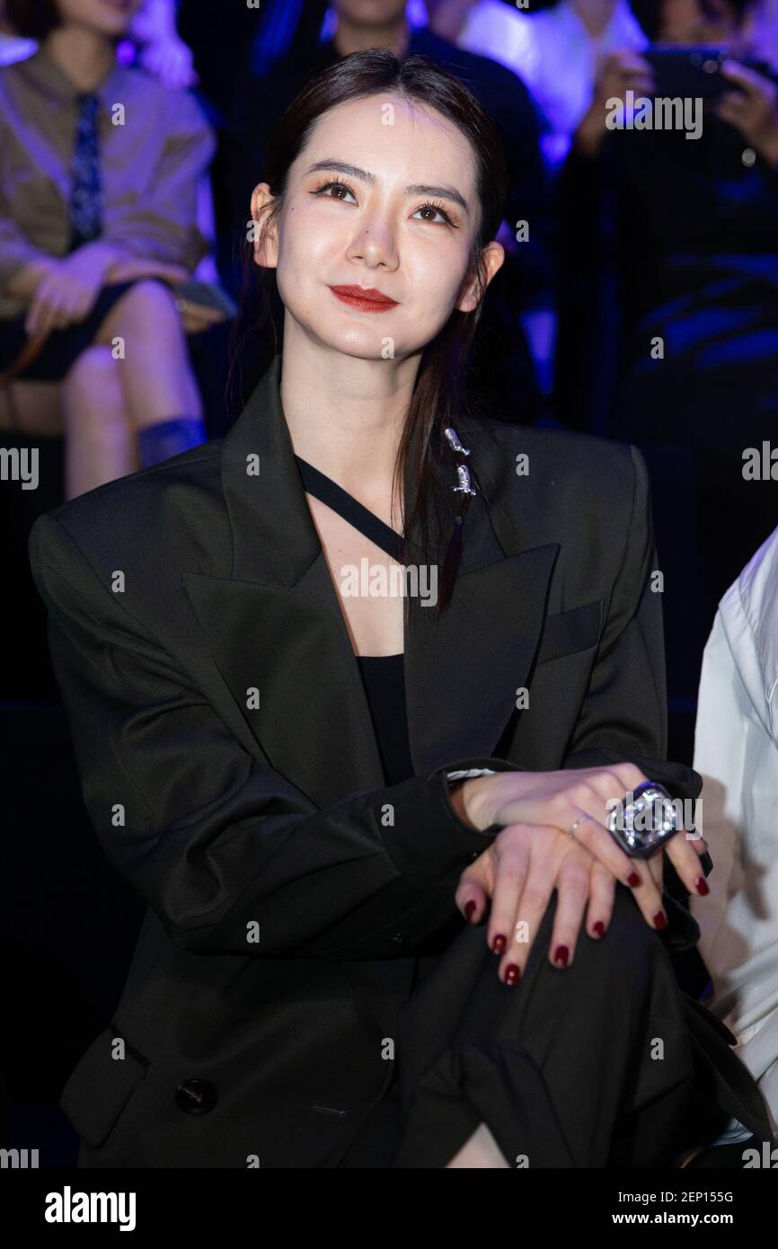 Chinese actress and singer Qi Wei stands for Lily at 2020 Spring and ...