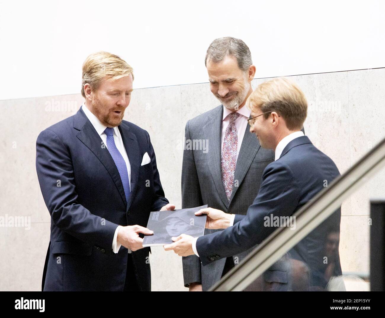 10-10-2019 Amsterdam King Felipe and King Willem-Alexander during the ...